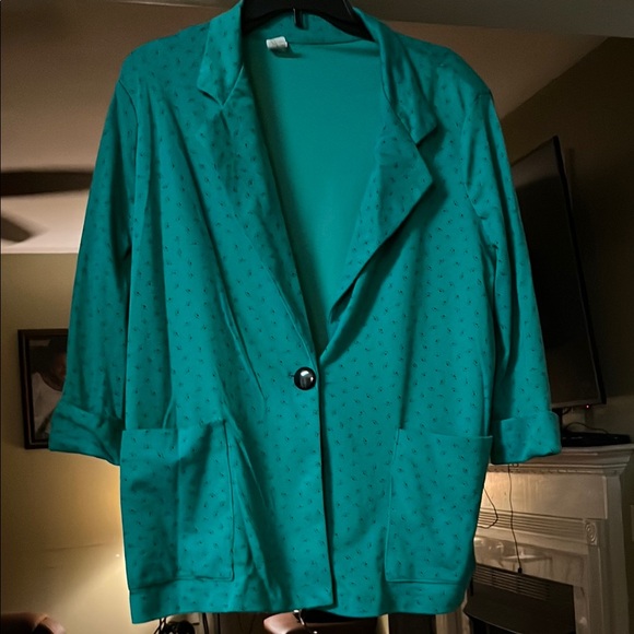 Source Unknown | Jackets & Coats | Teal Womens Lightweight Casual ...